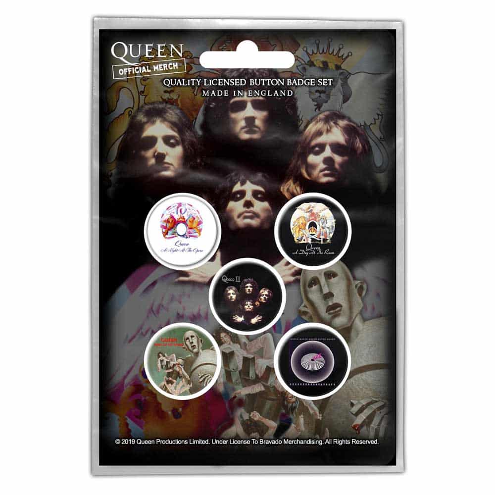 QUEEN BUTTON BADGE PACK EARLY ALBUMS RETAIL PACK - Acappela